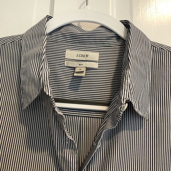 J. Crew | Tops | J Crew Boy Fit Striped Top Euc | Poshmark
